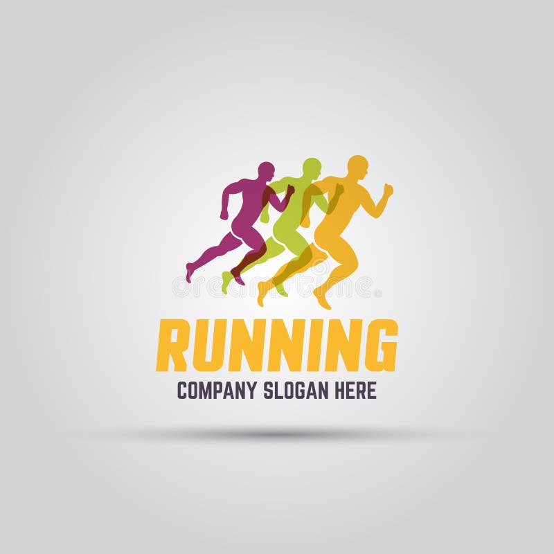Running Man Abstract Isolated Vector Colored Logo Stock Vector ...