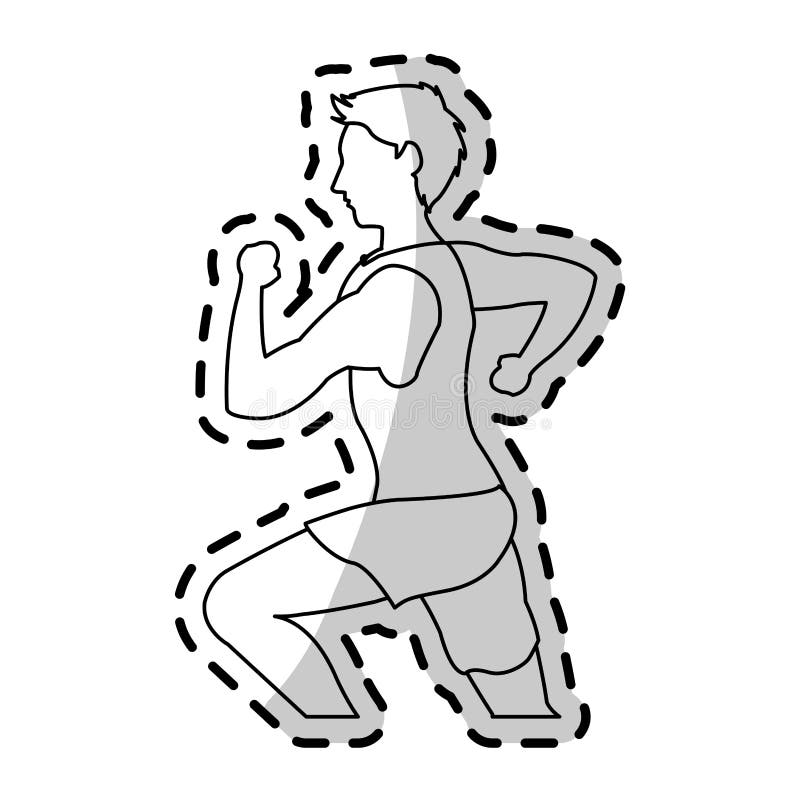Running Man Sport or Health Icon Image Stock Illustration ...