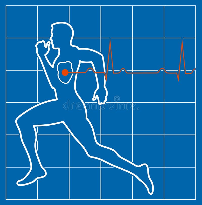 Running Man Symbol Cardiovascular Medicine Stock Vector - Illustration ...