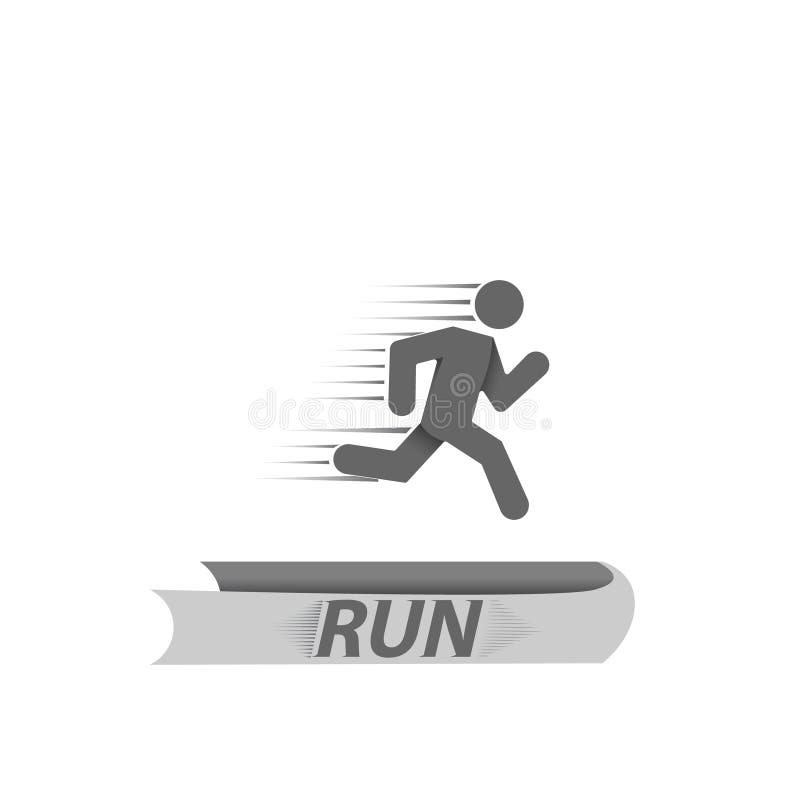 Running man symbol stock vector. Illustration of motion - 48253586
