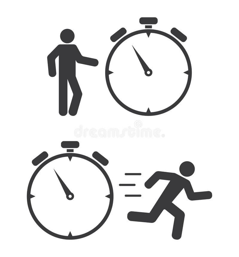Running Man Clock Stock Illustrations – 2,726 Running Man Clock Stock ...