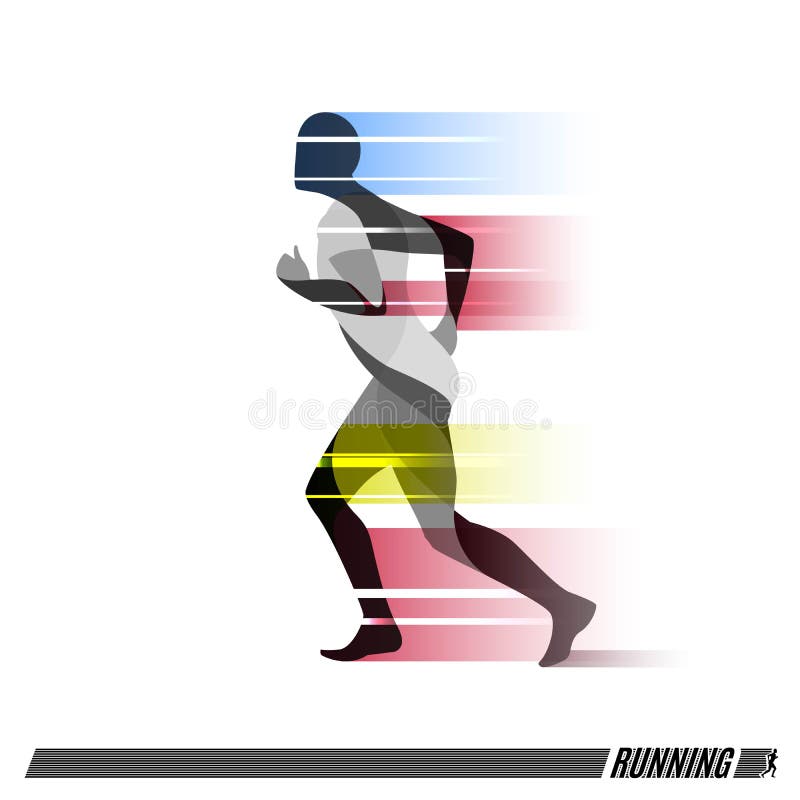 Running Man Vector Colorful Icon Stock Vector - Illustration of people ...