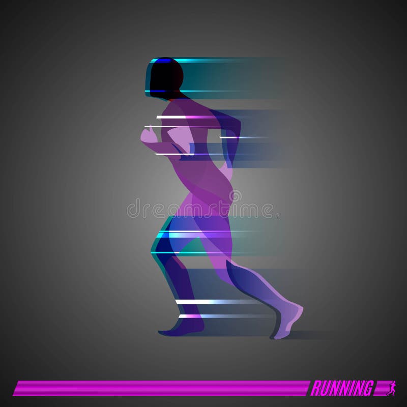 Running Man Vector Colorful Icon Stock Vector - Illustration of speed ...
