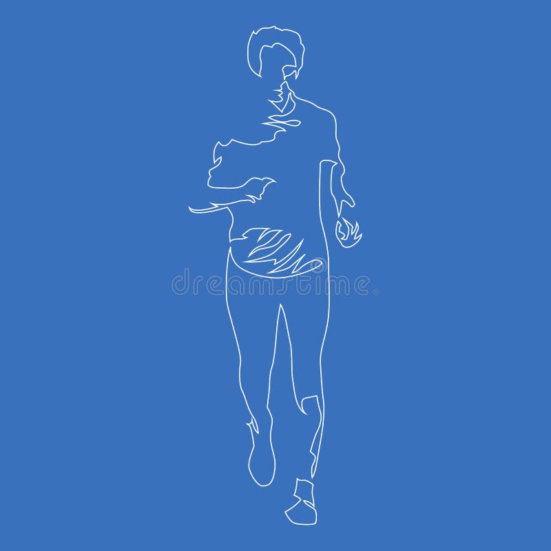 Single Stroke Vertical Capitals, Vintage Illustration Stock Vector ...