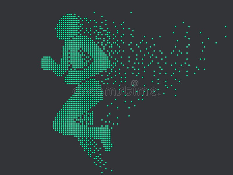 Running Man,vector Graphics,composed of Mosaic Particle. Stock Vector ... Running Man,vector Graphics,composed of Mosaic Particle. Stock Vector ...