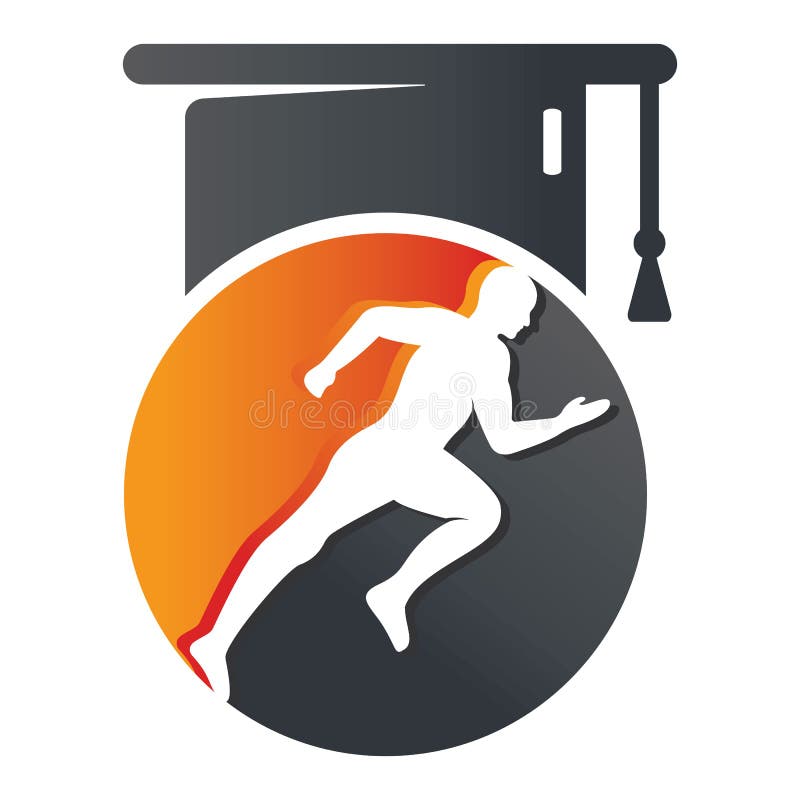 Running man vector symbol. stock vector. Illustration of exercise ...