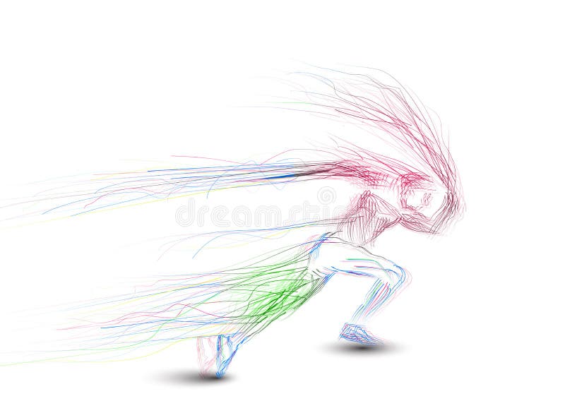 Running Man from Wave Element Stock Vector - Illustration of ...