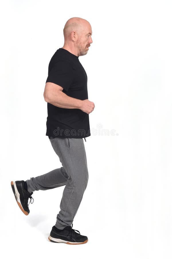 Bald Man Running Side View Stock Photos - Free & Royalty-Free Stock ...