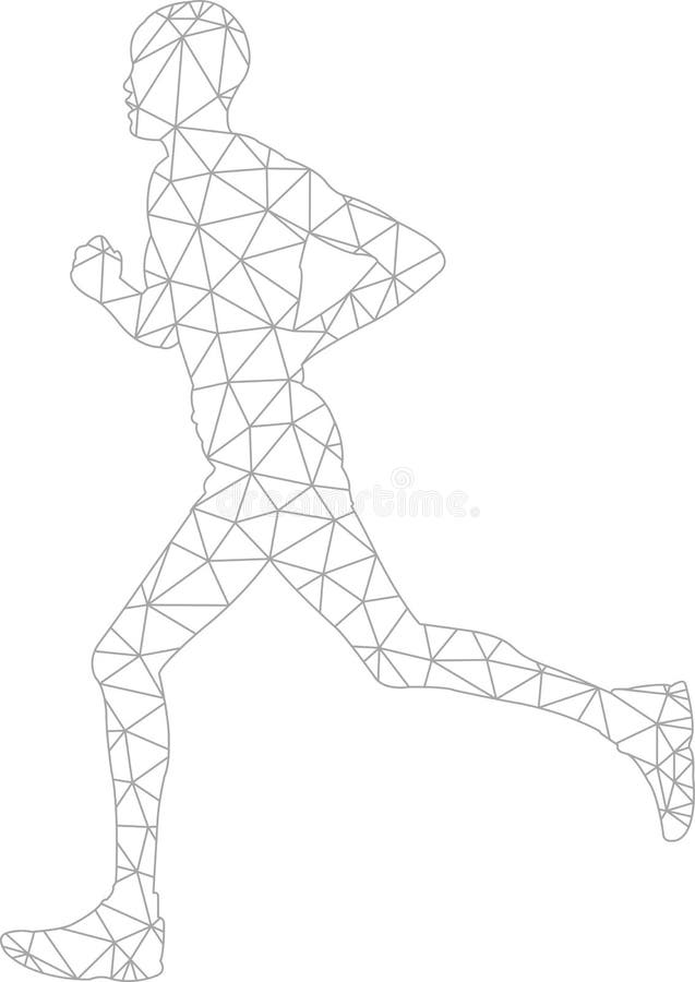 Running Man, Wireframe Triangles,low Poly Style Stock Vector ...