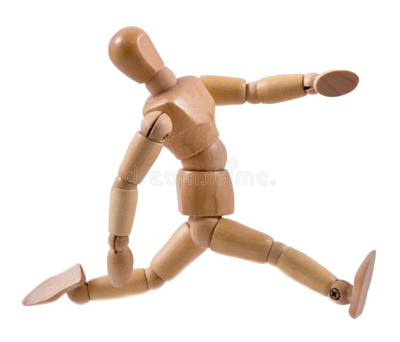 Artist Mannequin in Jump Poses Stock Image - Image of hand, craft: 20755287