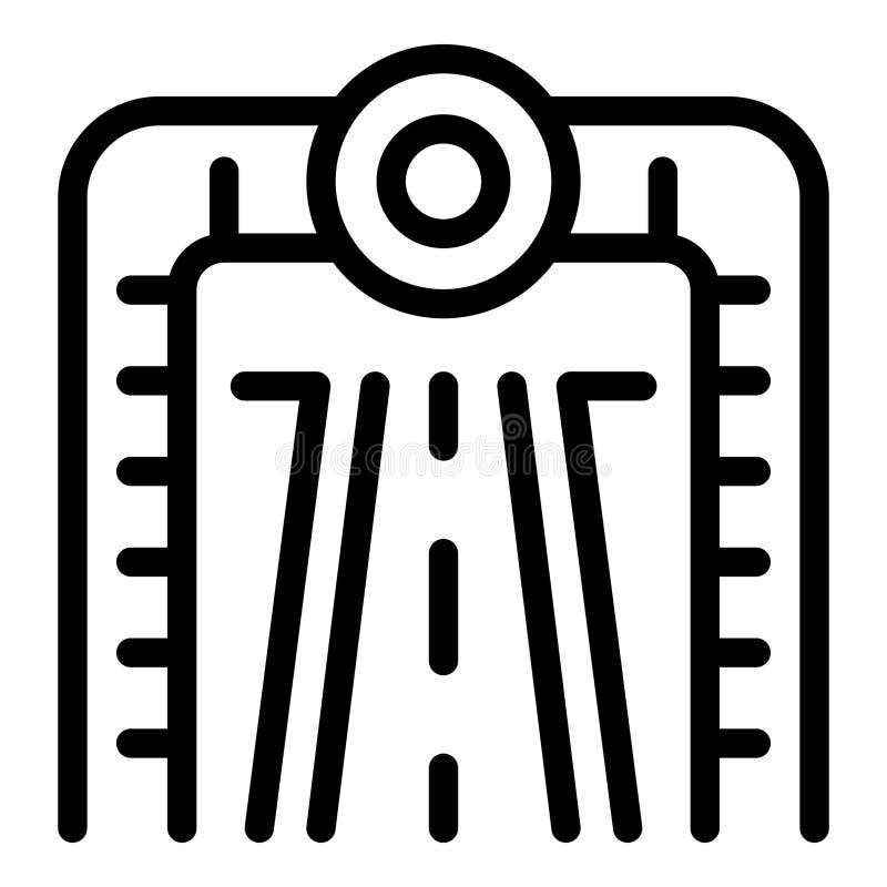 Running Marathon Arch Icon Outline Vector. Run People Stock Vector ...