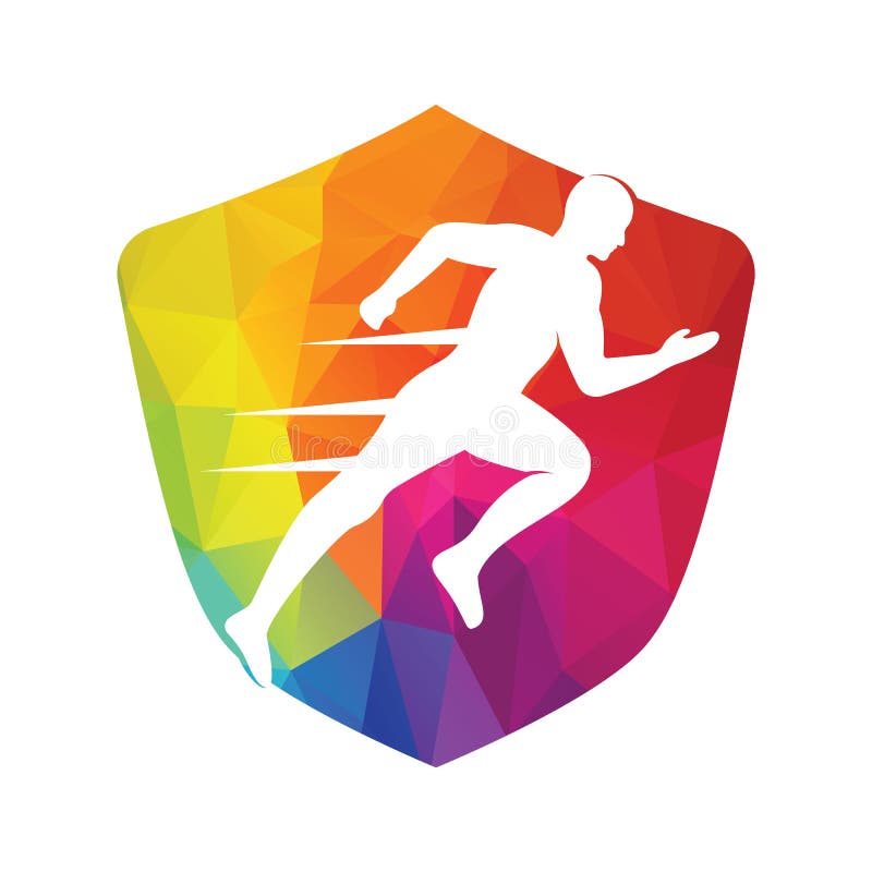 Running man vector symbol. stock vector. Illustration of business ...