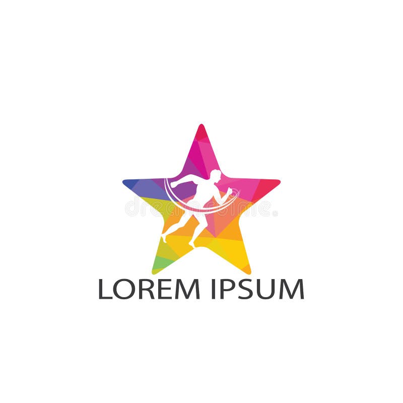 Running and Marathon Logo. stock vector. Illustration of energy - 155172773