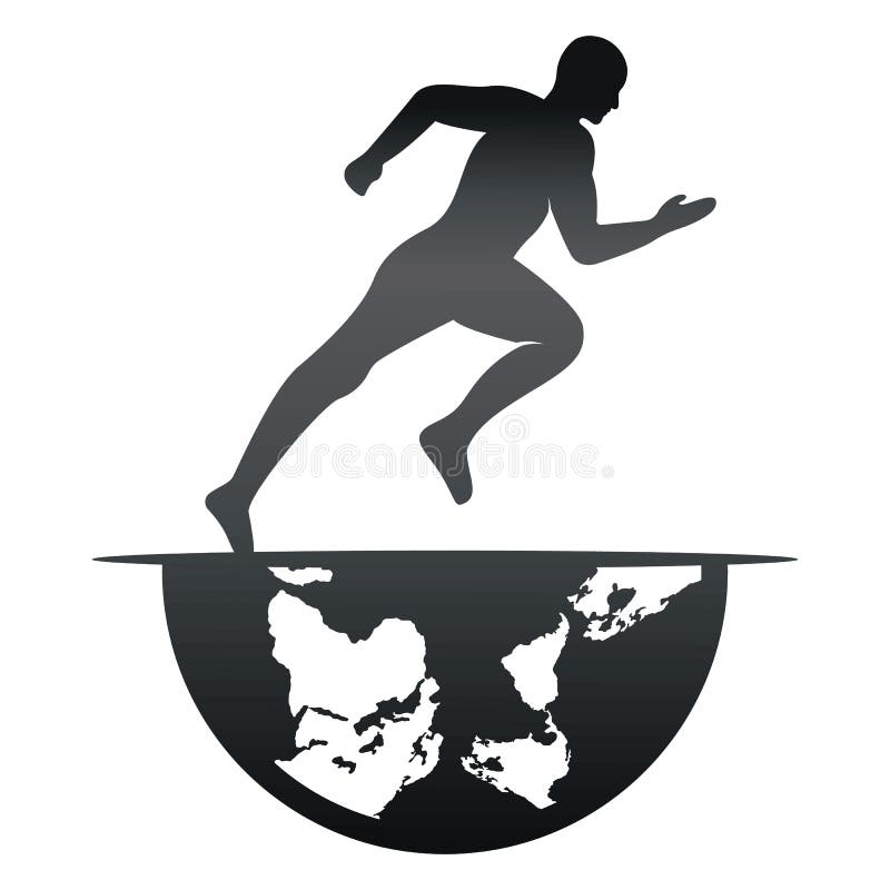 Running man vector symbol. stock vector. Illustration of exercise ...