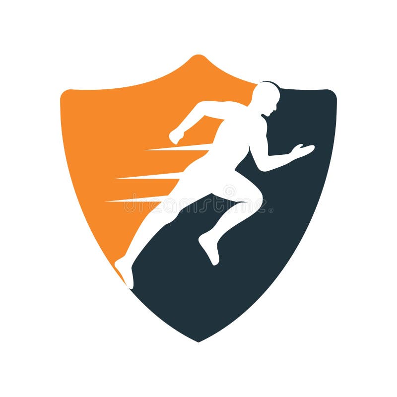 Running man vector symbol. stock vector. Illustration of fast - 267684492