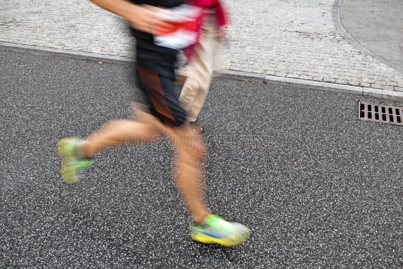 Running Marathon Motion Blur Stock Photo - Image of compete, fitness ...