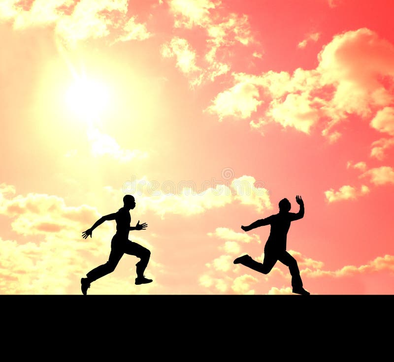 Running men stock illustration. Illustration of background - 5254934