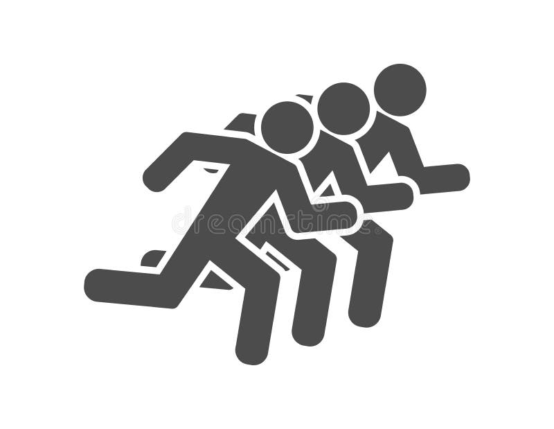 Running men group icon stock vector. Illustration of vector - 200996486