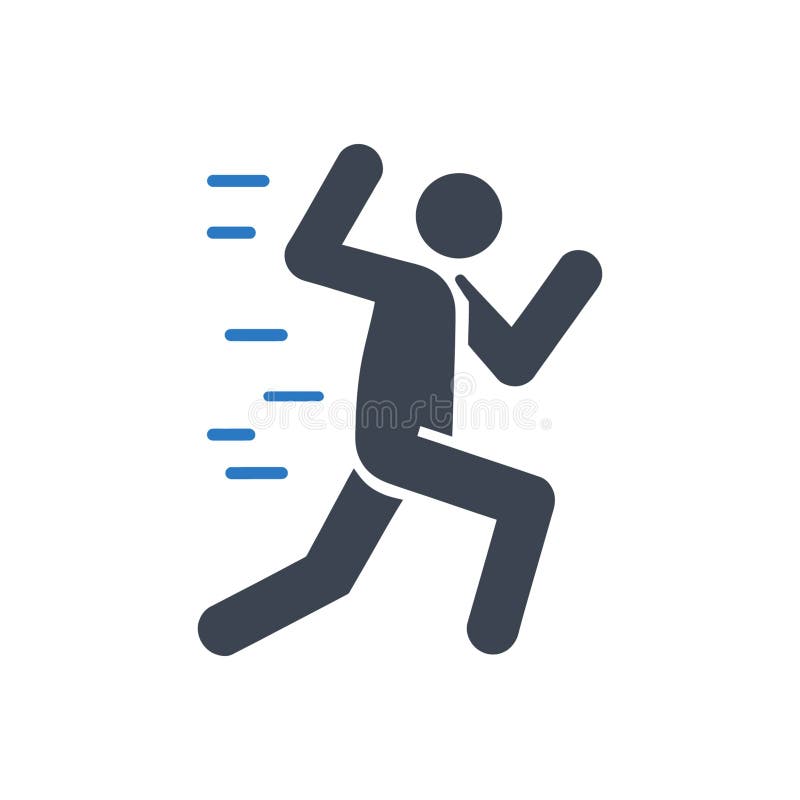 Running Motion Icon stock illustration. Illustration of person - 347808601