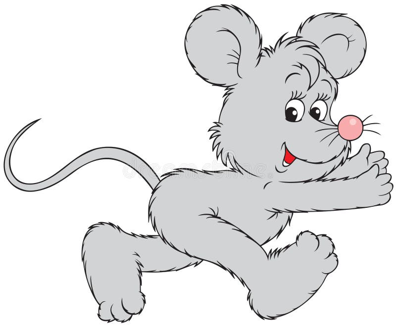 Running mouse stock vector. Illustration of running, clipart - 7736274