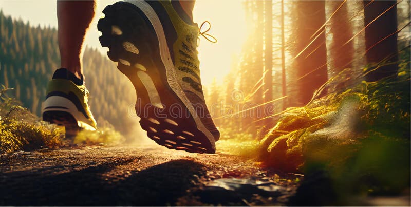 Running Outdoors in Mountains Concept, Created with Ai Generative ...