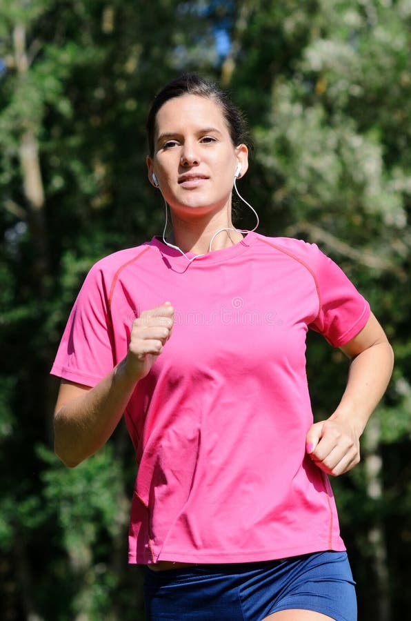Running Outdoors and Smiling Stock Image - Image of runner, wellness ...
