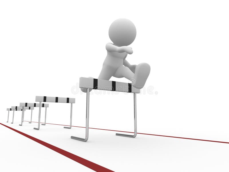 Running over barrier stock illustration. Illustration of puppet - 19773798
