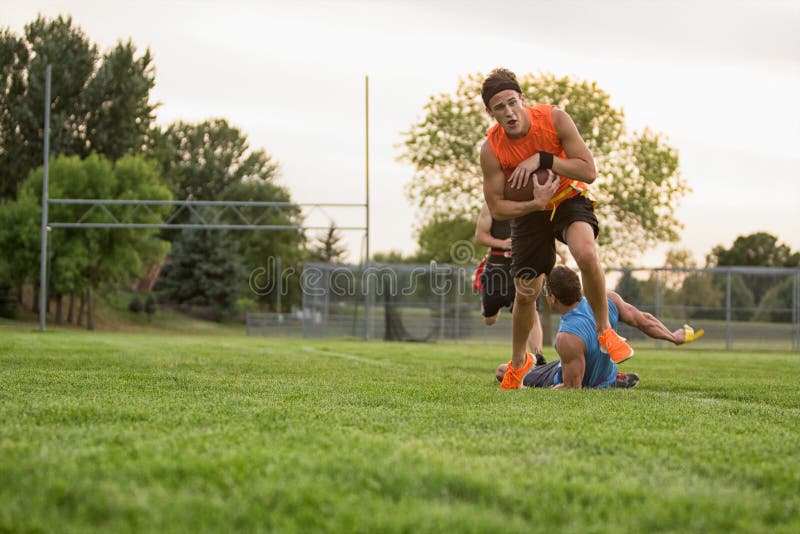 Running over the defense stock photo. Image of player - 33576386