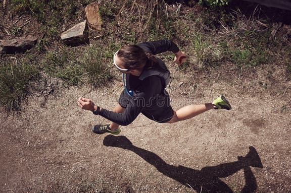 Running overhead stock photo. Image of path, mountain - 36496166