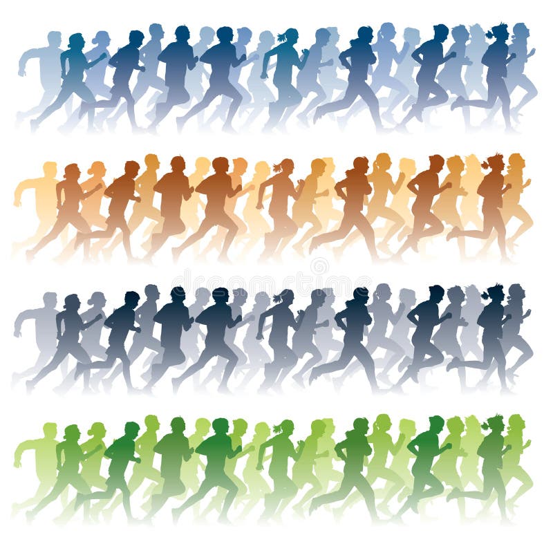 Running people stock vector. Illustration of design, outdoor - 17386600