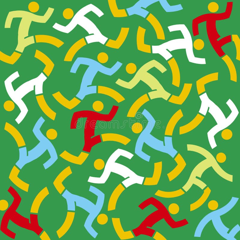 Running People Colorful Background. Stock Vector - Illustration of ...