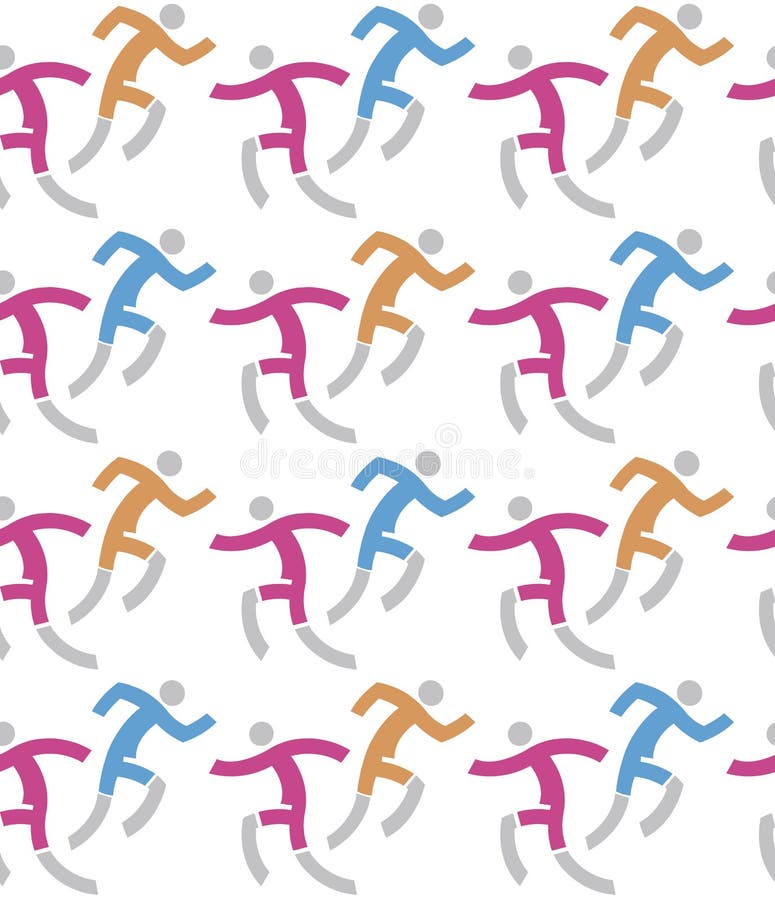 Runners Pattern Stock Illustrations – 504 Runners Pattern Stock ...