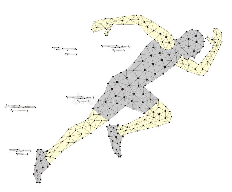 Running people in motion stock vector. Illustration of muscular - 246876698