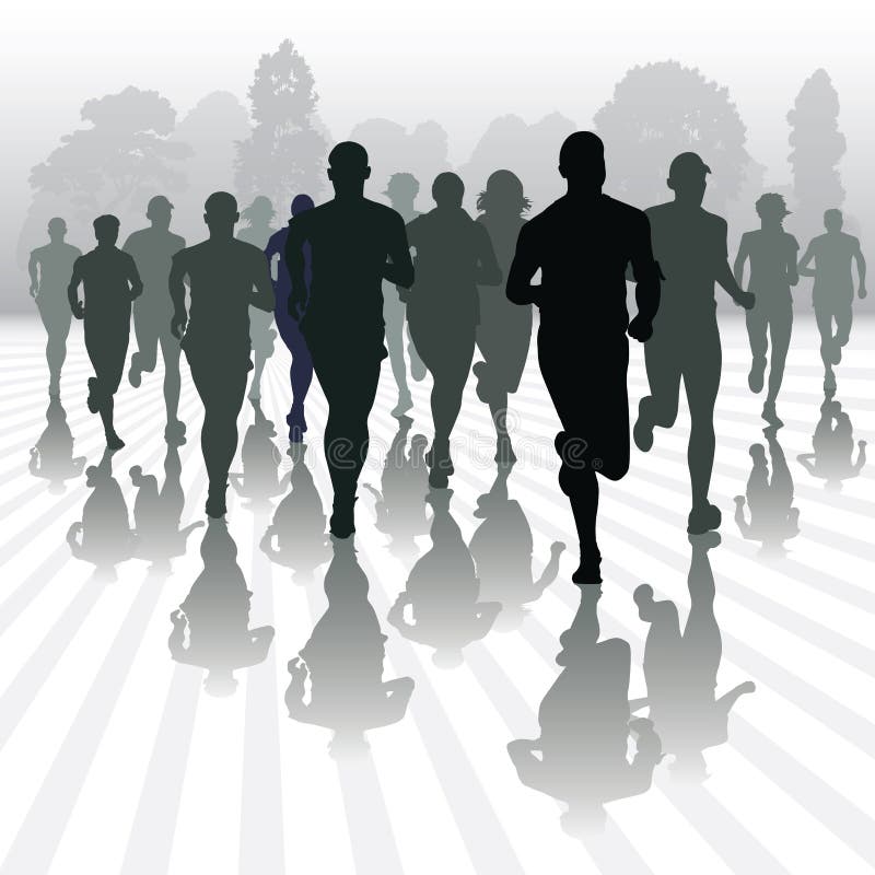 Running people stock vector. Illustration of design, outdoor - 17386600