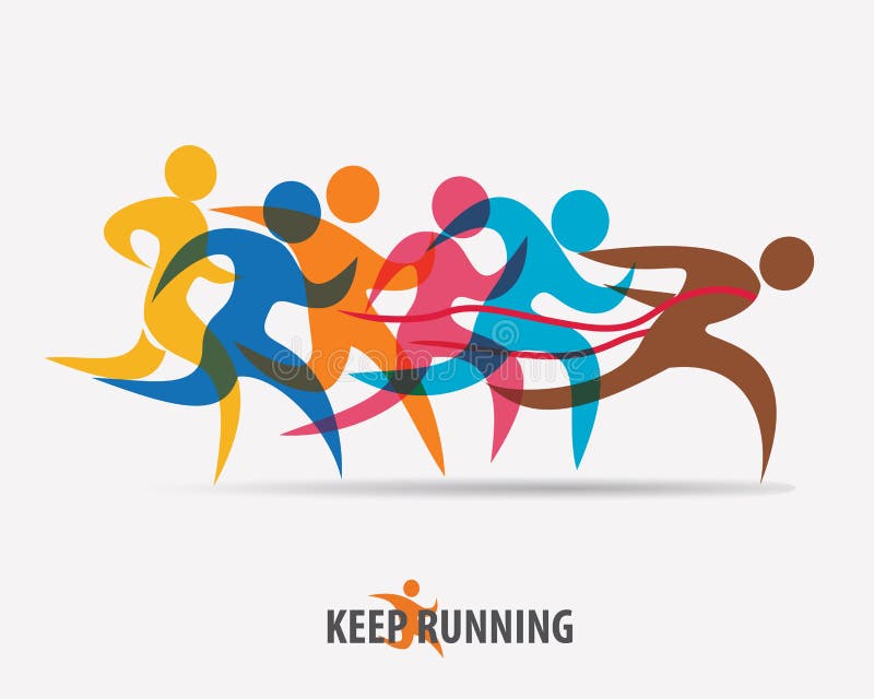 Set of symbols running man stock vector. Illustration of runner - 22948423