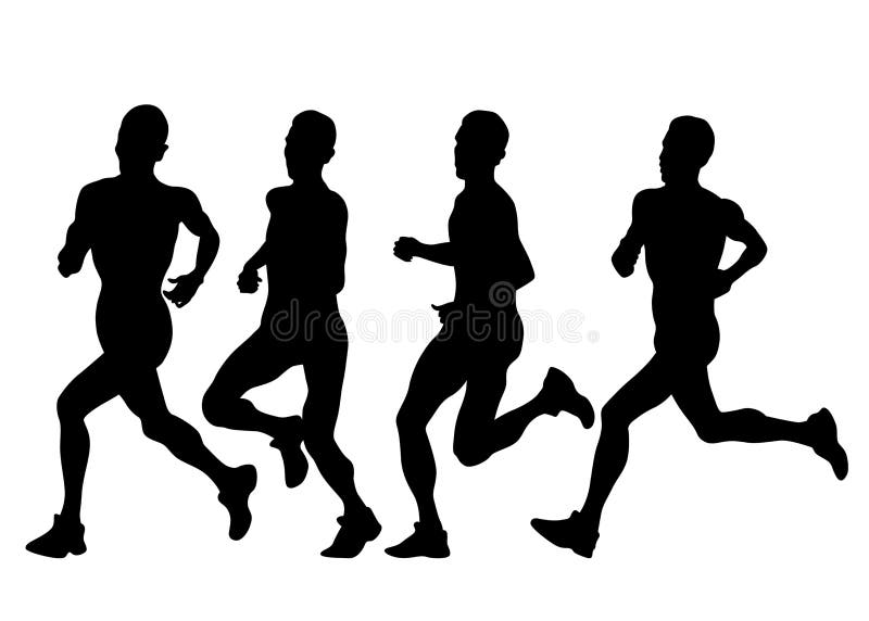 Running people three stock illustration. Illustration of speed - 299921520