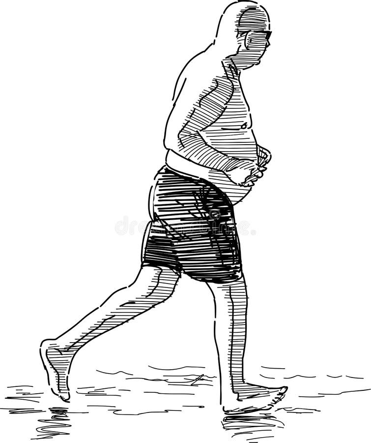 Man jogging stock vector. Illustration of outdoor, sport - 43845025