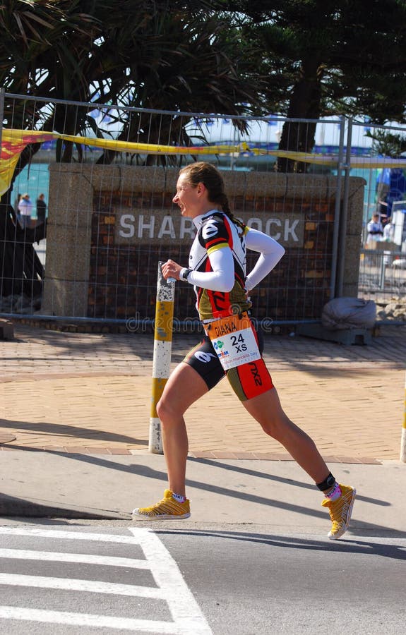 Professional Triathlete Running Editorial Photo - Image of south ...