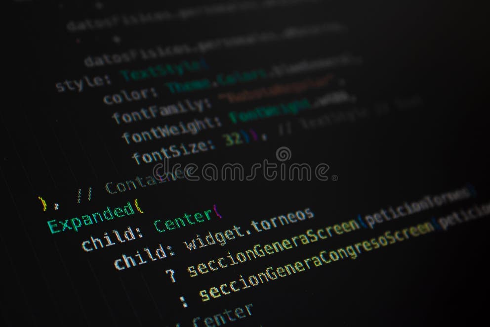 Running Programming Code on Screen Stock Photo - Image of writing, code ...