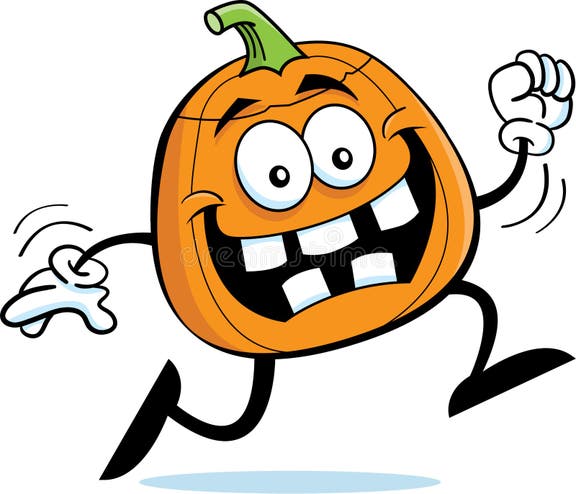 Running Pumpkin stock vector. Illustration of running - 26104377