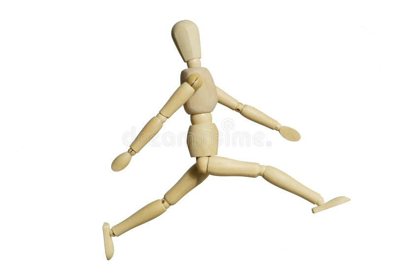 RUNNING PUPPET stock image. Image of posing, marionette - 6810719
