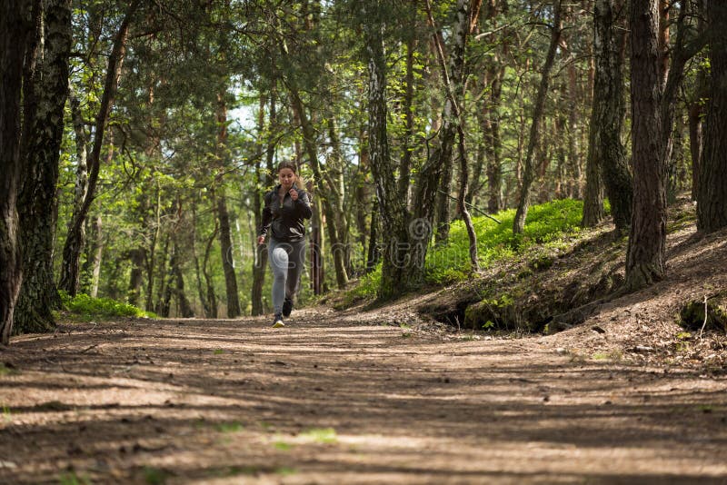Running Quickly in the Park Stock Image - Image of girl, outdoor: 55163891