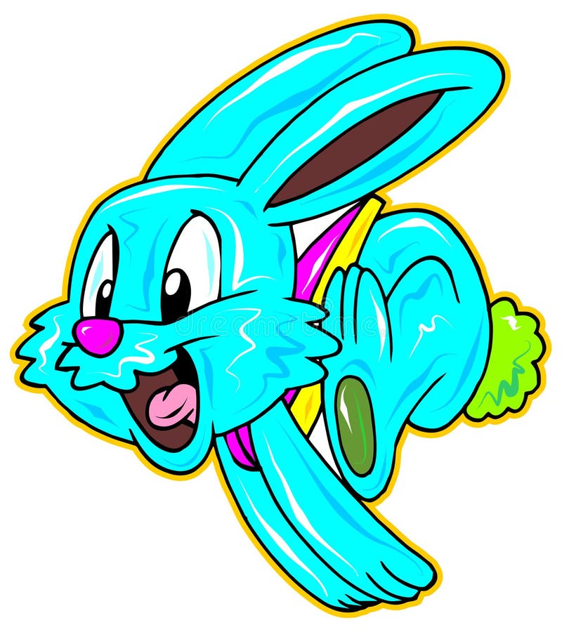 Cute rabbit stock vector. Illustration of play, colorful - 182409245