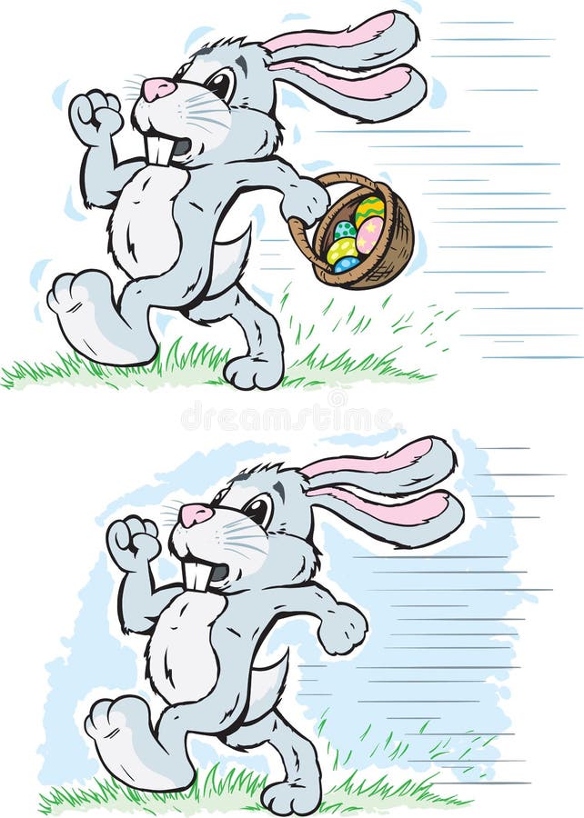 Cute Bunny Rabbits in Awe or Scared Stock Vector - Illustration of ...