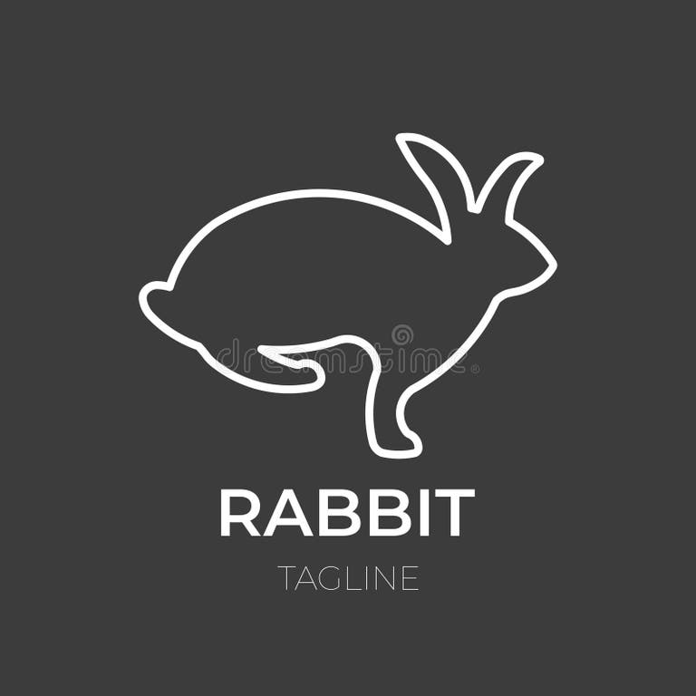 Running rabbit icon stock vector. Illustration of element - 244229448