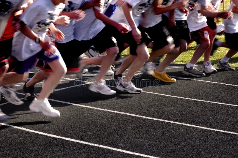Running a Race stock image. Image of line, starting, follow - 8661627