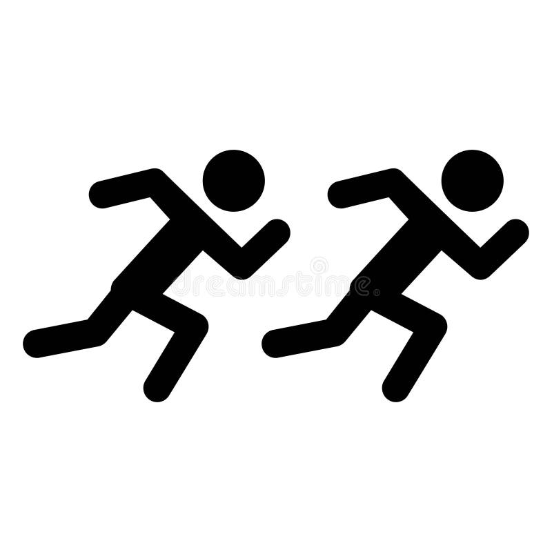 Running Race Icon stock illustration. Illustration of symbol - 240887178