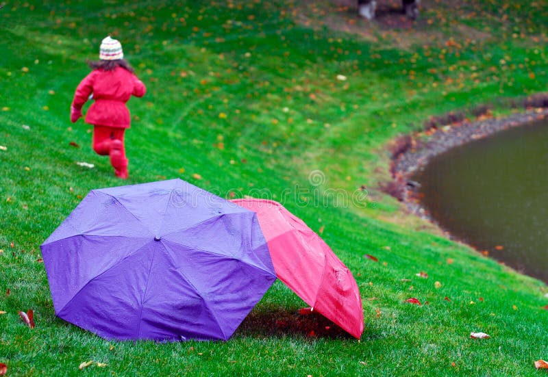 Running in the rain stock image. Image of water, grass - 3648329