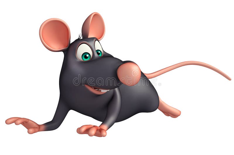 Running Rat Cartoon Character Stock Illustration - Illustration of meat ...