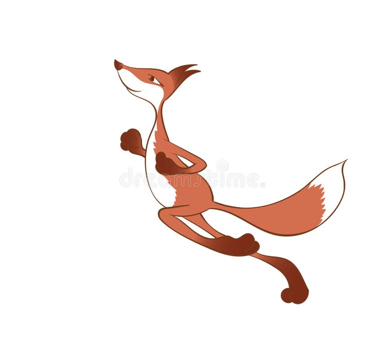 Running red fox stock vector. Illustration of freedom - 93419585